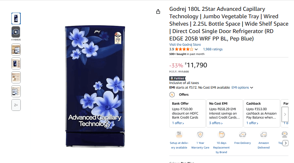 Amazon Great Indian Festival Sale में आधे हुए फ्रिज के दाम, फटाफट चेक ...