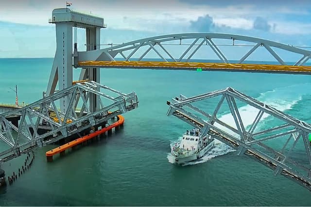 New Pamban Bridge: लंबाई 2.08 KM...550 करोड़ की लागत, 20 मिनट में मंडपम ...