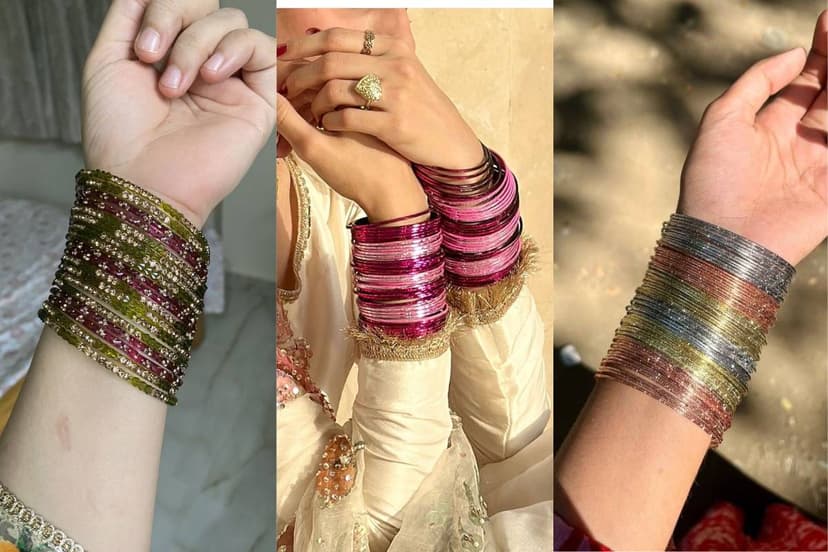 New Sitara Glass Bangles Design: मार्केट में छाया सितारा बैंगल्स का ...