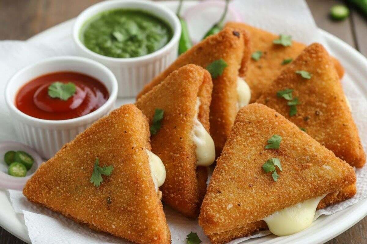 Bread Cheese Pakora Recipe: बाहर से क्रिस्पी, अंदर से चीजी, तैयार करें ...