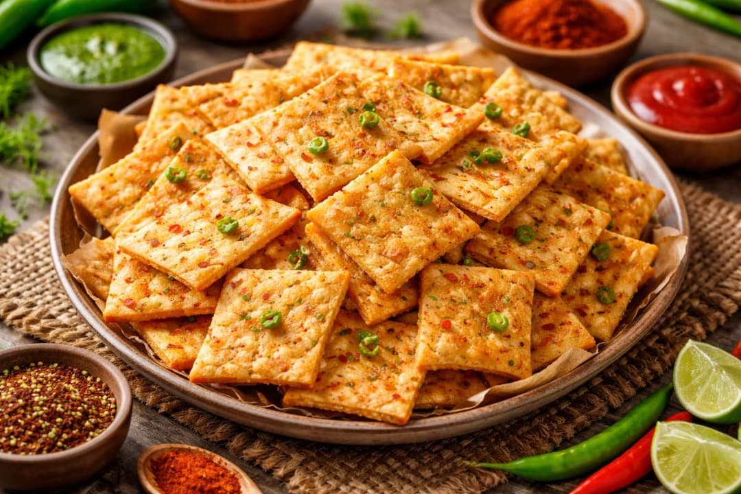 Rice Flour Chili Crackers: बिना मैदा मिनटों में बनाएं तीखे और क्रिस्पी ...