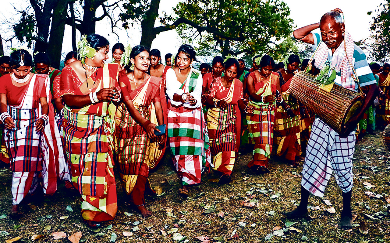 Tribal Santal community celebrated Baha Bonga with pomp