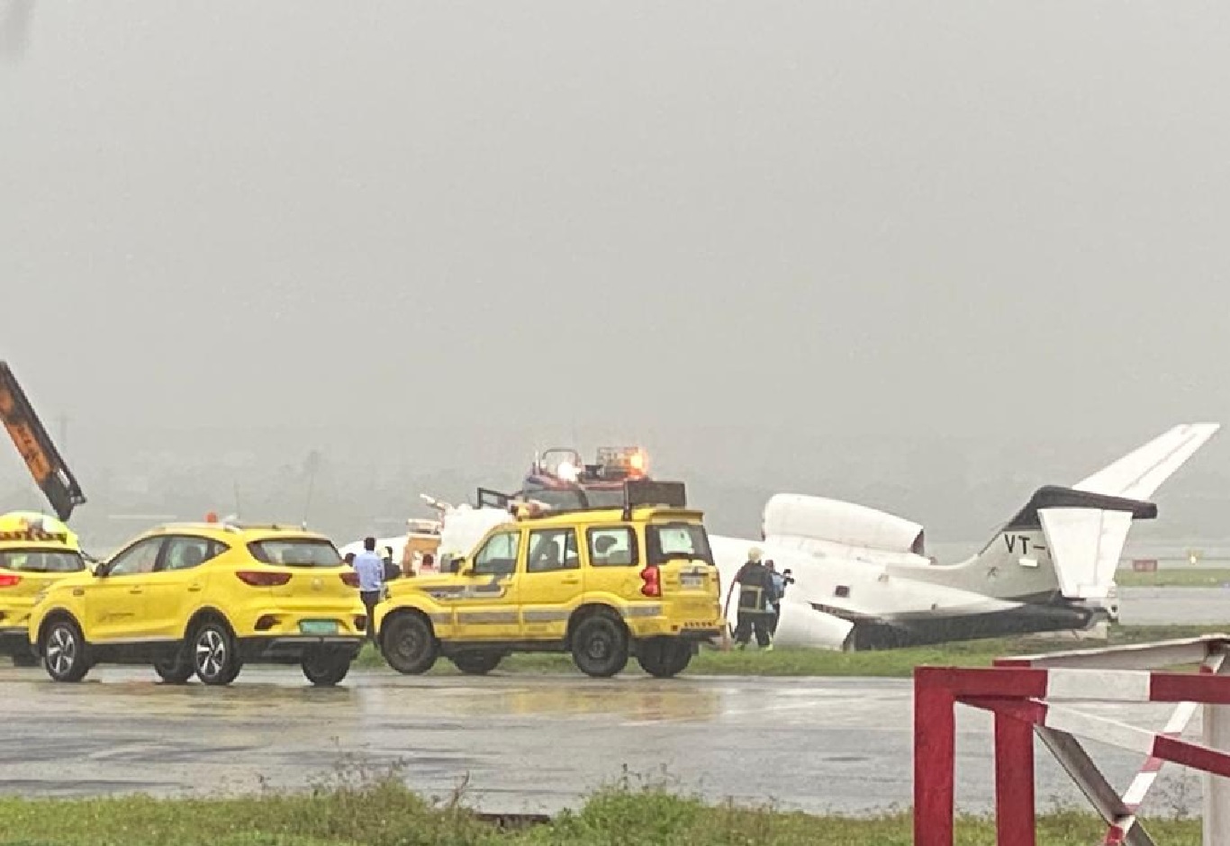 VSR Ventures Learjet 45 aircraft VT-DBL runway excursion