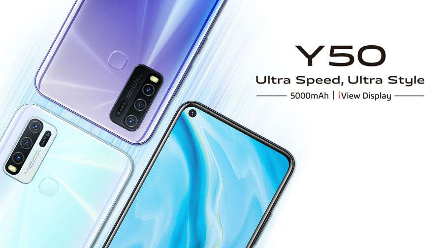 8GB रैम, 5 कैमरे और 5000mAh बैटरी के साथ आया बजट स्मार्टफोन Vivo Y50 ... 8GB रैम, 5 कैमरे और 5000mAh बैटरी के साथ आया बजट स्मार्टफोन Vivo Y50 ...