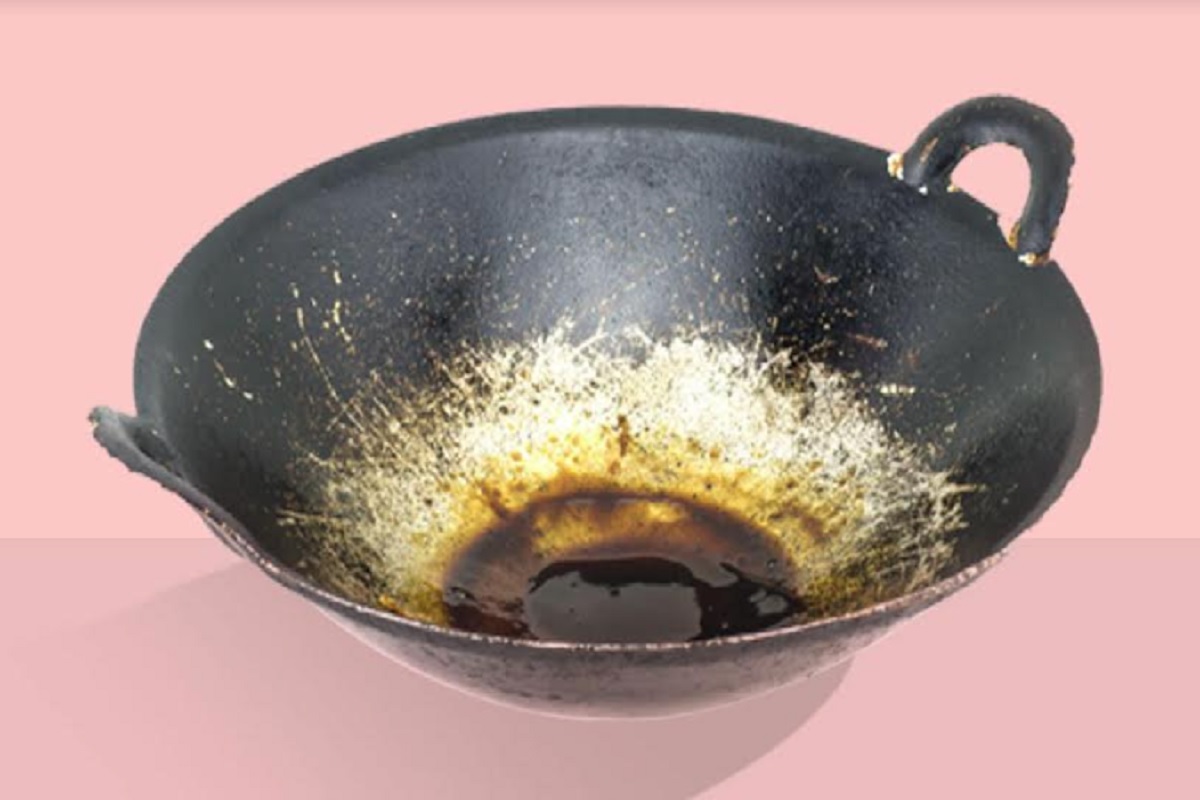 how to remove the sticky scum on aluminum pan srn