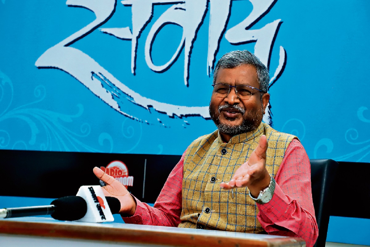 Babulal Marandi take charge as the new state president