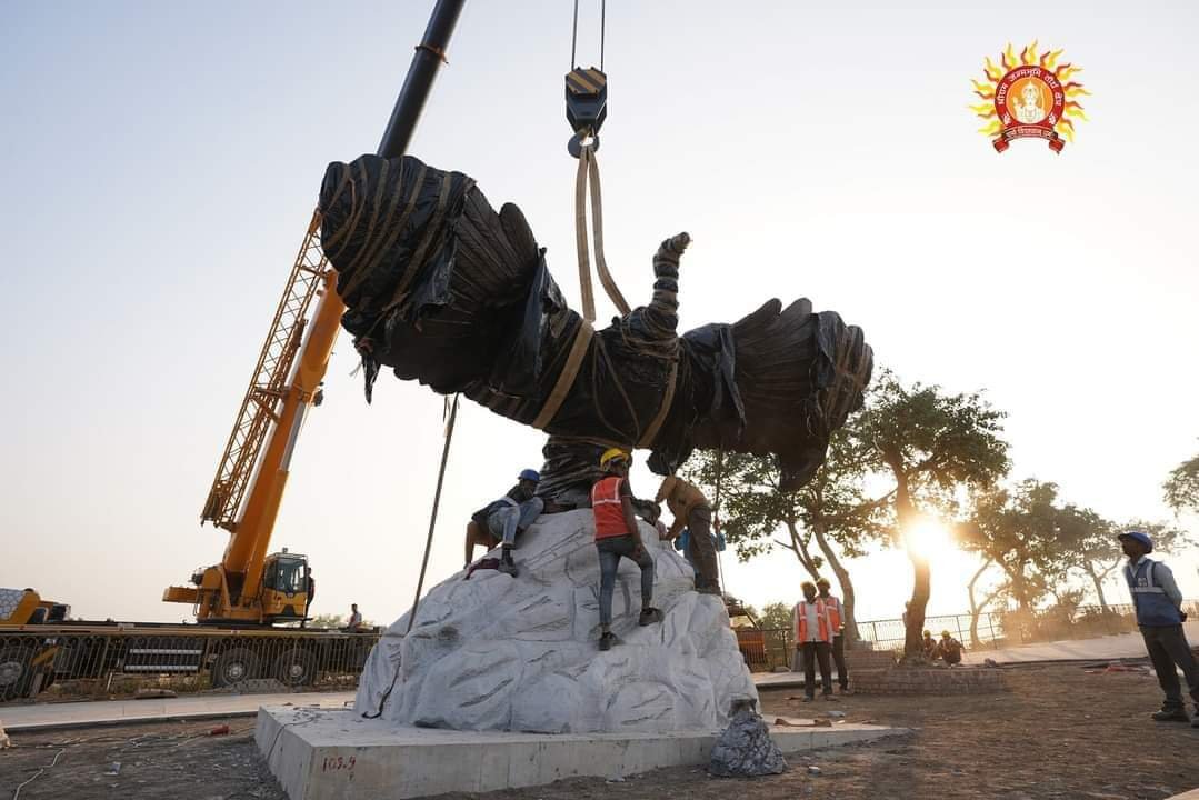 Ayodhya Ram Mandir Jatayu statue installed on Kuber Tila