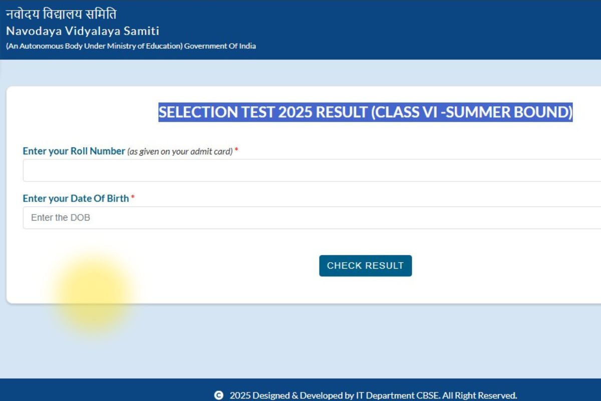 JNVST Class 6, 9 Result 2025: जेएनवीएसटी क्लाॅस 6 और 9 के मार्क्स जारी ...